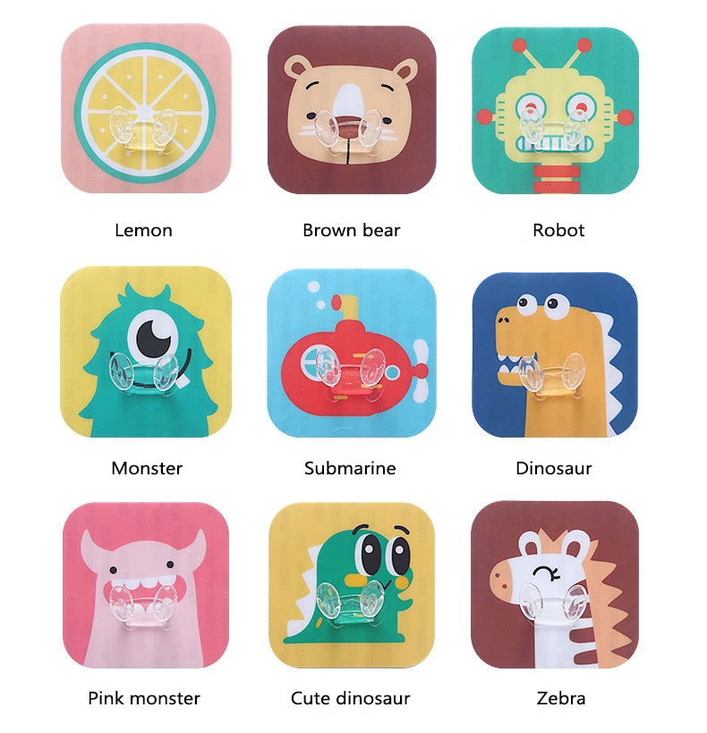 1-10 pièces mignon fort collant crochet prise de c... – Grandado