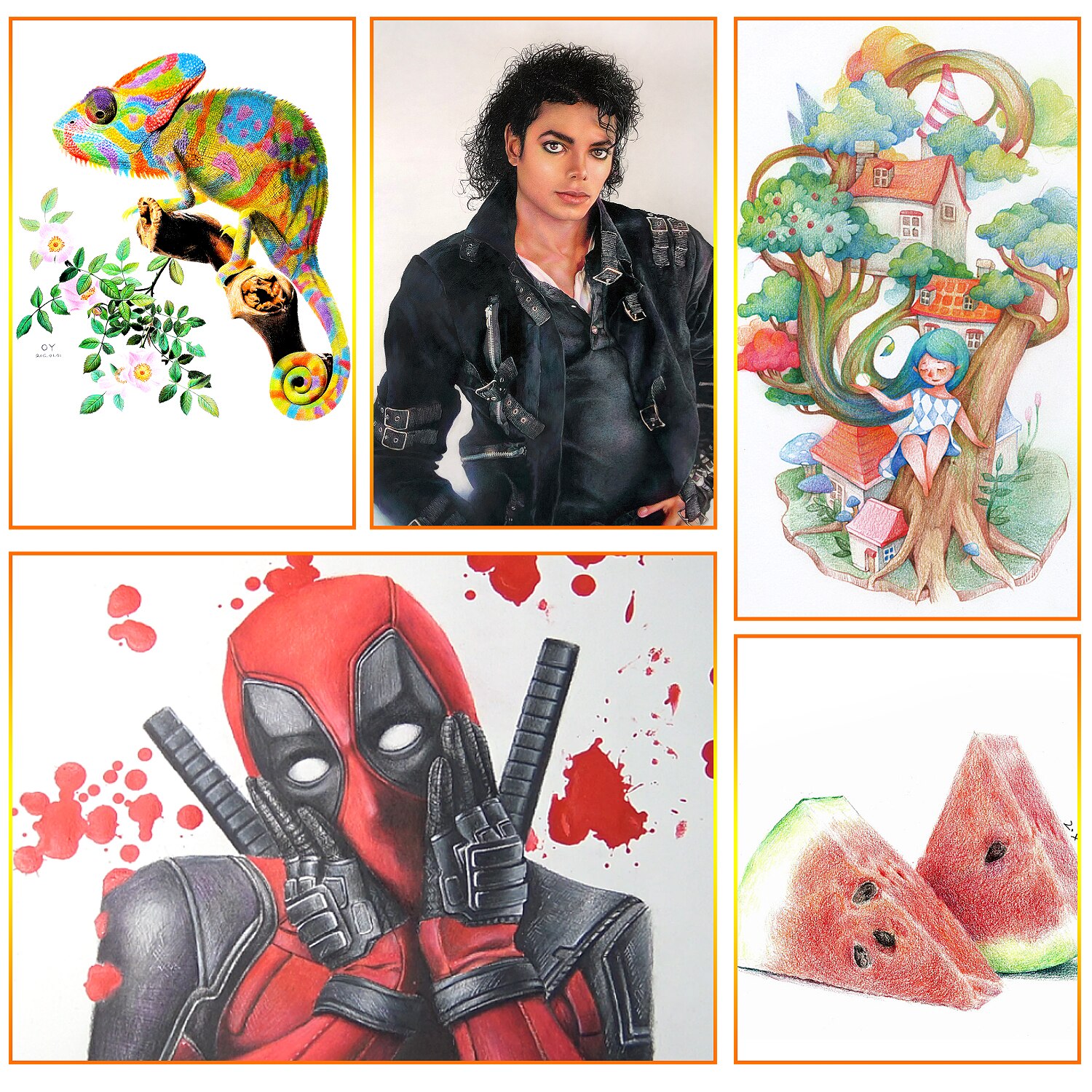 Colouring Pencils, Set of 180 Colors Soft Wax-Base... – Grandado