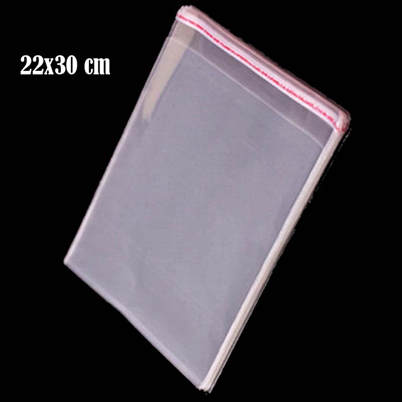 100 Pcs Crystal Clear Poly Bag 22x30 cm + 4 cm OPP... – Grandado