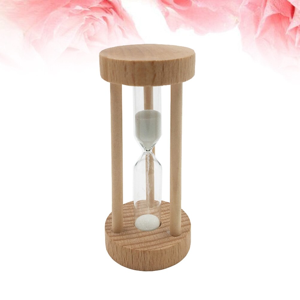 3 Min Houten Zandloper Zandloper Wit Zand Timer Kl... – Grandado
