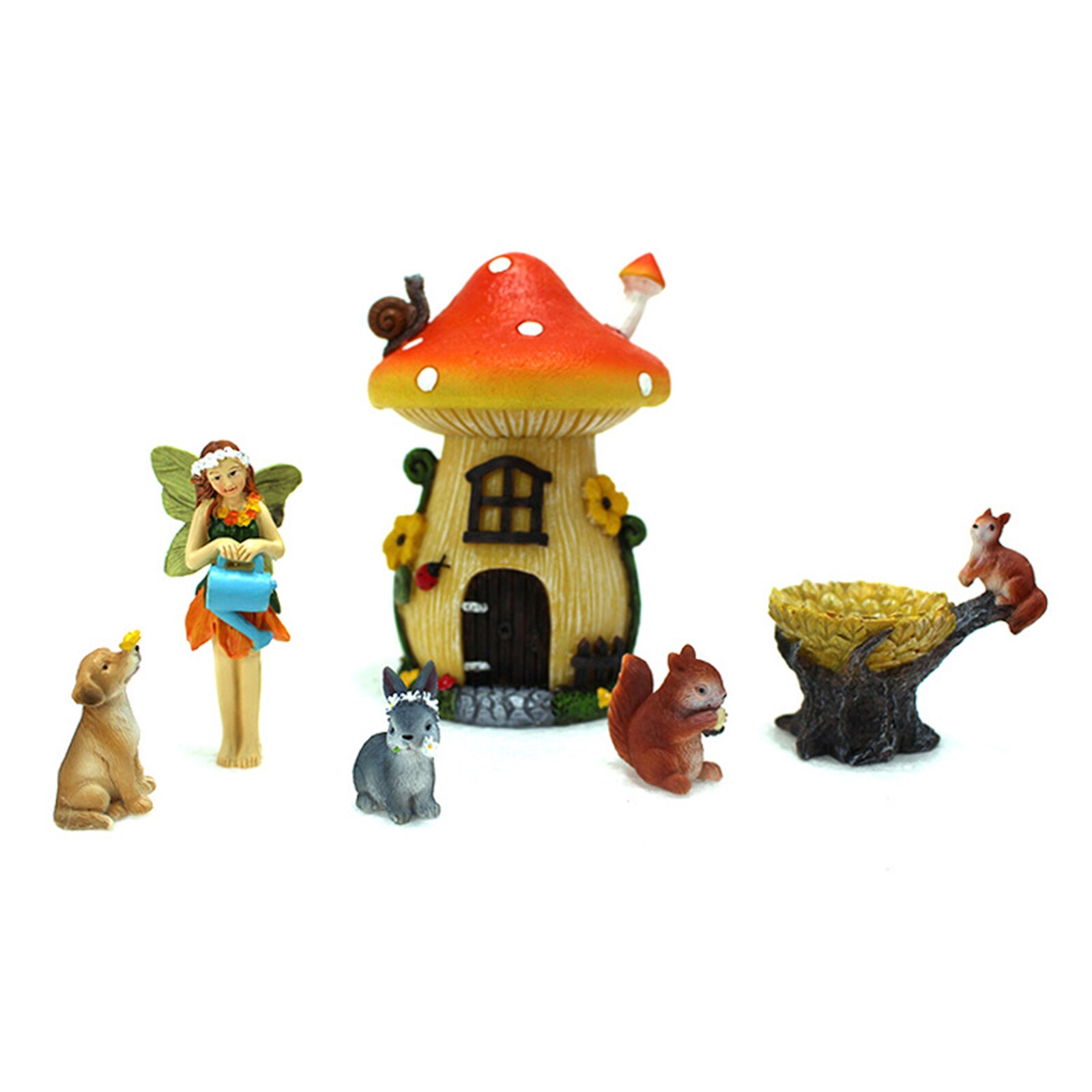 Garden Decoration Kit Mushroom House Flower Fairy ... – Grandado