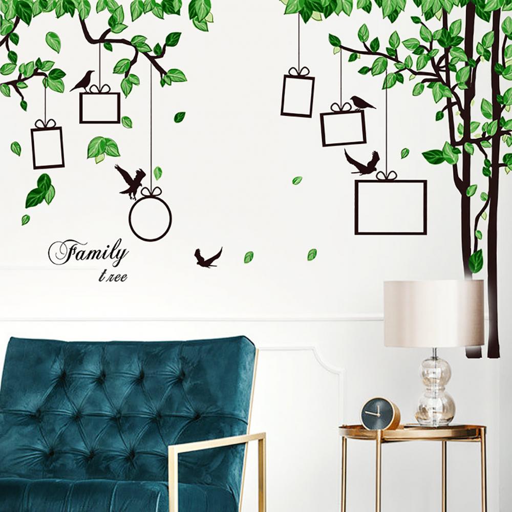 Wall Sticker Sticker Decal Cartoon 2Pcs Tree Bird ... – Grandado