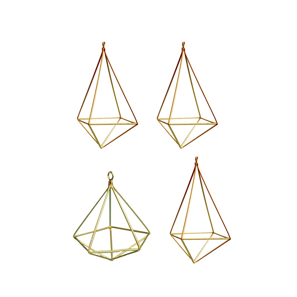 Wrought Iron Air Plants Flower Pot Holder Geometri... – Grandado