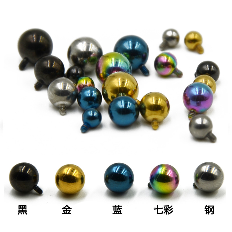1Set Titanium Bal Piercings Verbergen In Oppervlak... – Vicedeal