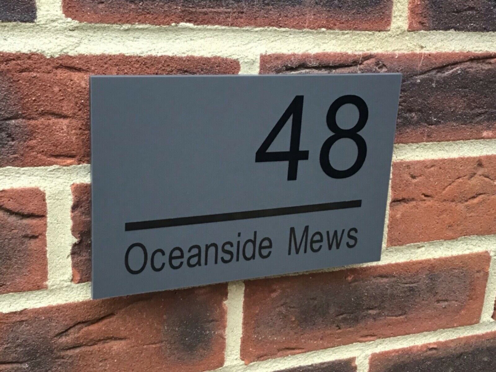 DIY House Number CONTEMPORARY GREY FLOATING HOUSE ... – Grandado