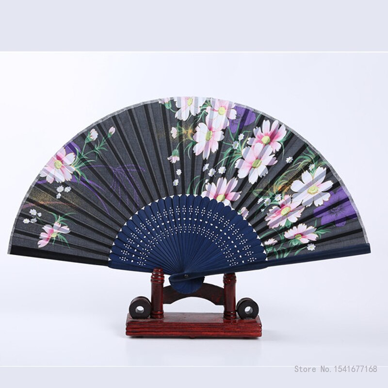 1pc/Japanese bamboo imitation silk female fan fold... – Grandado