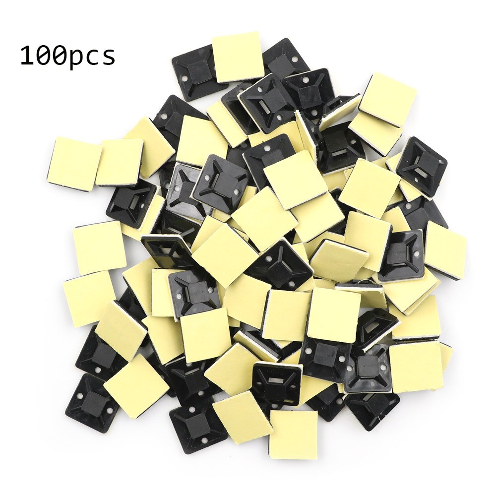 100Pcs Self Adhesive Stick-on Mounts For Cable Tie... – Vicedeal