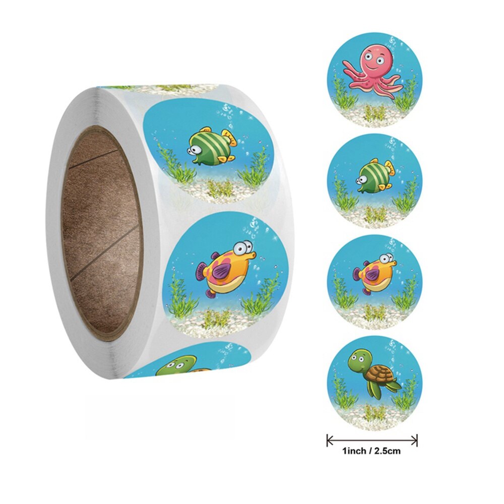 50-500pcs Cute Cartoon Sea fish Stickers For kids ... – Grandado