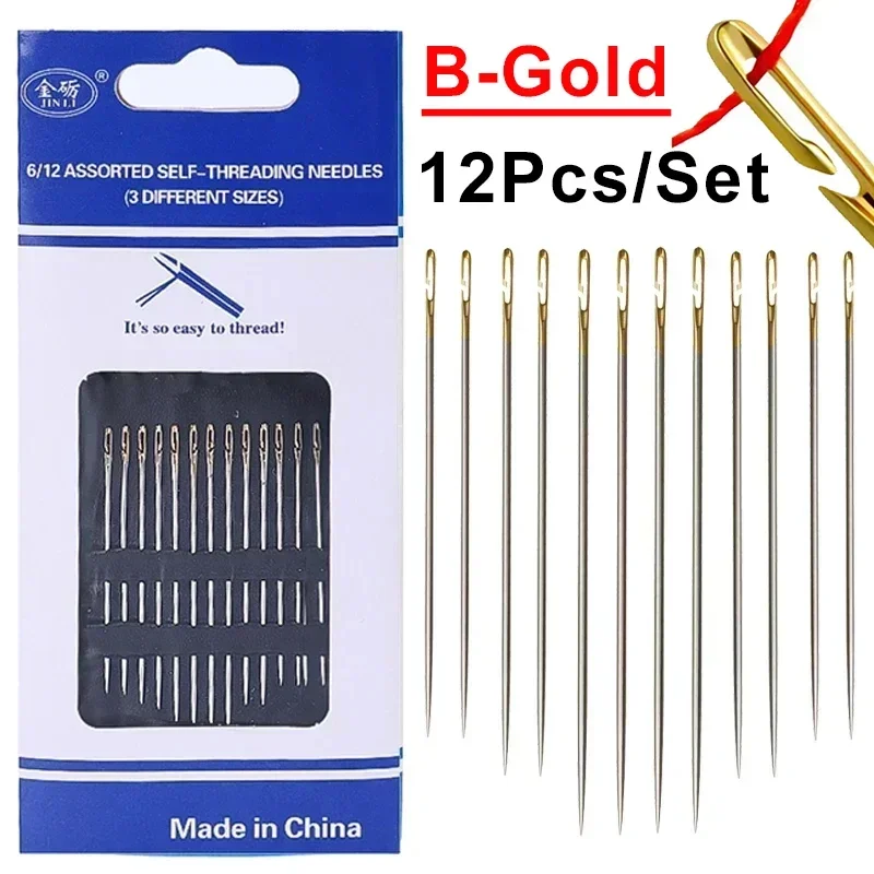 60 12pcs Side Hole Blind Sewing Needles Stainless Vicedeal