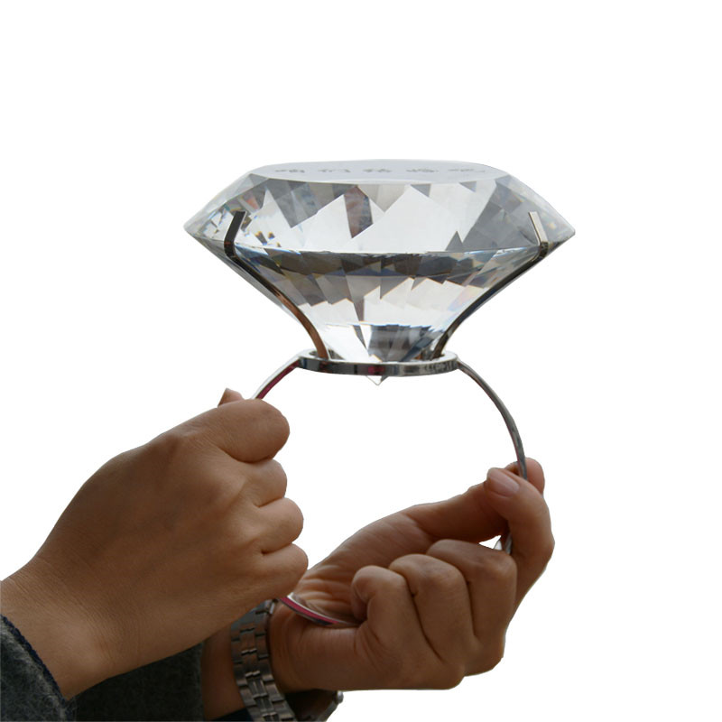 Transparent Big Crystal Diamond Wedding Ornament P... – Grandado