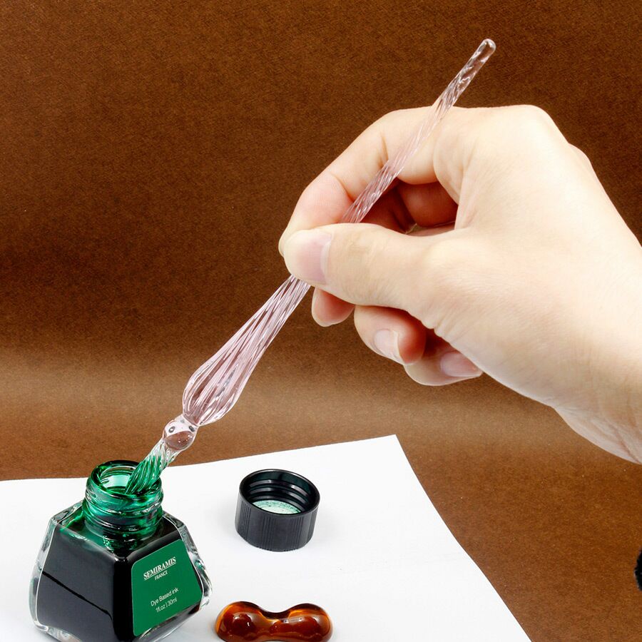 0.7mm Handmade Crystal Glass Dip Pen Sign Ink Pens... – Grandado