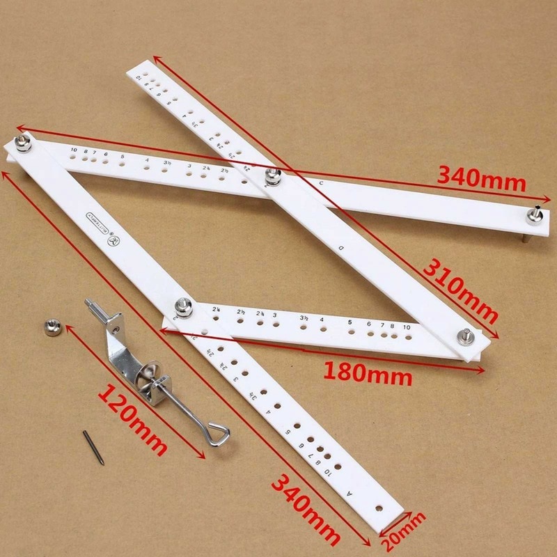 34cm Drawing Ruler Artist Pantograph Folding Ruler... – Grandado
