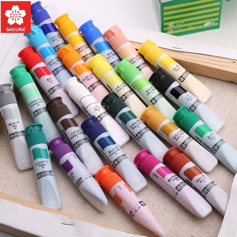 SAKURA 12/15/18/24 Colors Transparent Watercolor P... – Grandado