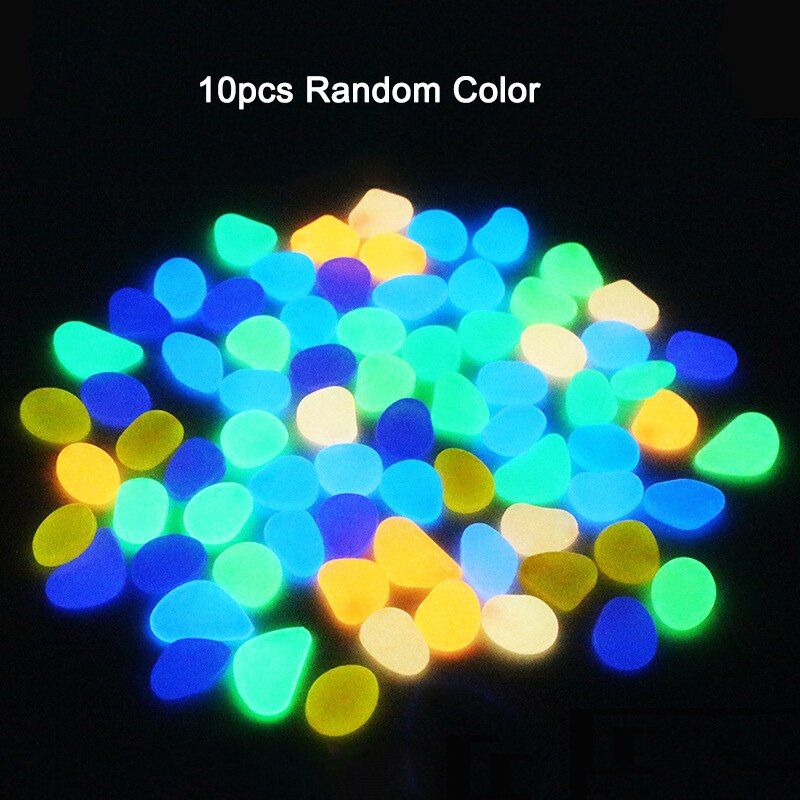 10pcs flash in the Dark Garden Pebbles flash Stone... – Grandado