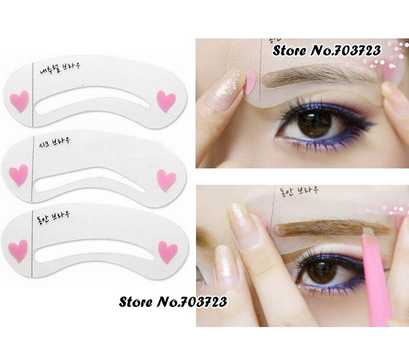 3rd Mini Eye Brow Class Drawing Guide Stencils 3 D... – Grandado