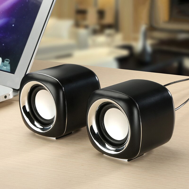 1 Pair Wired Computer Speakers USB AUX Bass Reinfo... – Grandado
