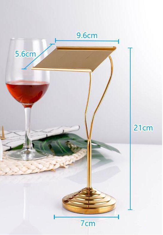 European Stainless Steel Menu Stand Metal Name Car... – Grandado