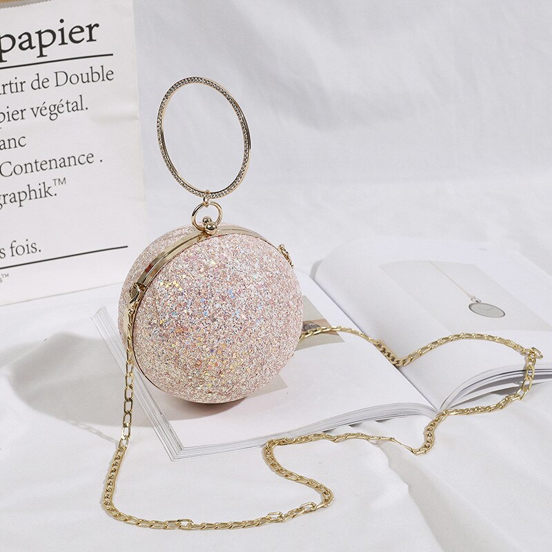Glitter Ronde Bal Avondtassen Vrouwen Shinny Bruil... – Grandado