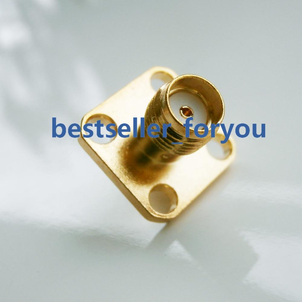 1x SMA FEMALE Chassis Panel Mount 4 Gat Flens dek ... – Grandado
