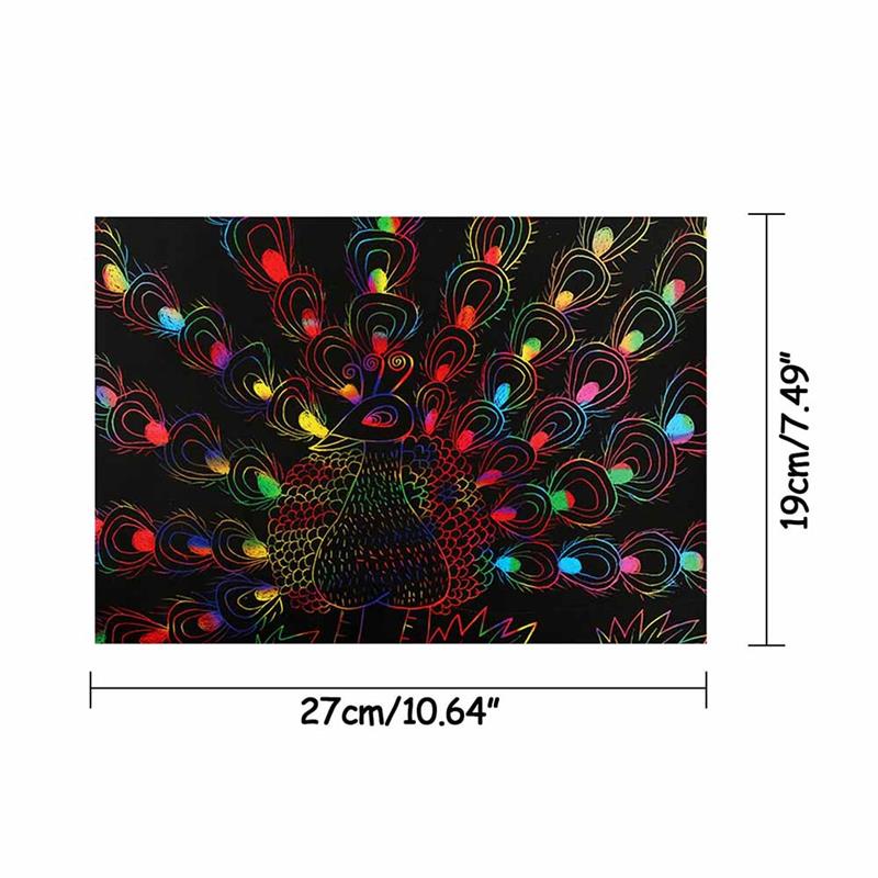 50 Sheets Magic Color Rainbow Scratch Art Paper Ca... – Grandado