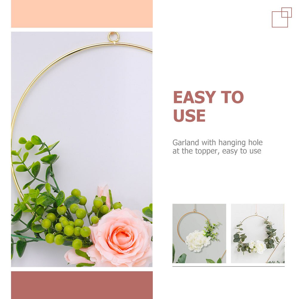 Exquisite Wreath Frame Hanging Flower Circle Decor... – Grandado