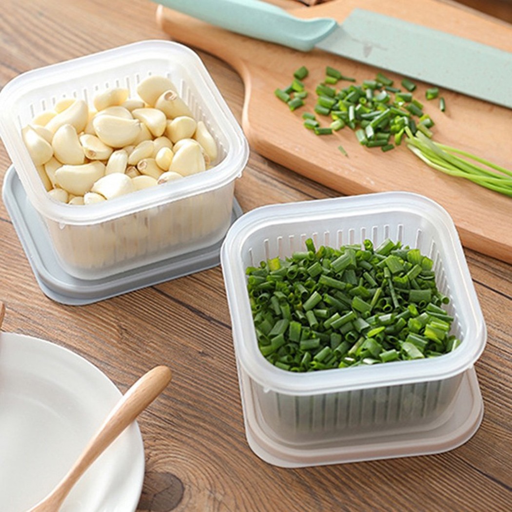 Green Onion Storage Fresh-keeping Box Kitchen Drai... – Grandado