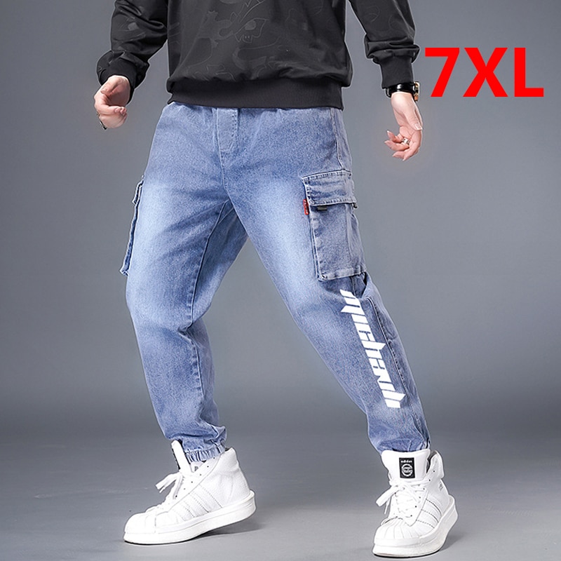 Blauw Baggy Jeans Mannen Denim Broek Mode Harajuku... – Grandado