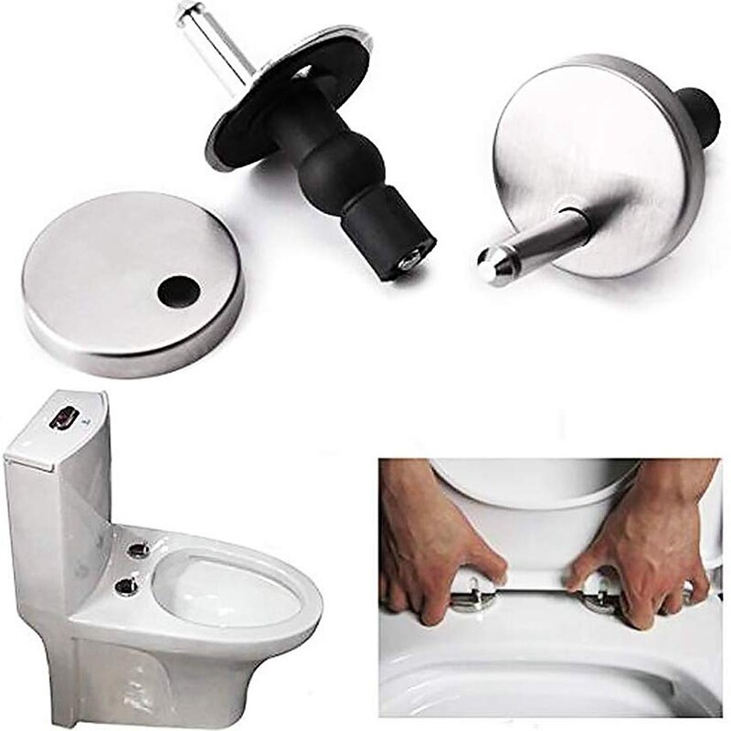 ! 4 Piece Toilet Seat Hinge Fixing Device Quick Re... – Vicedeal