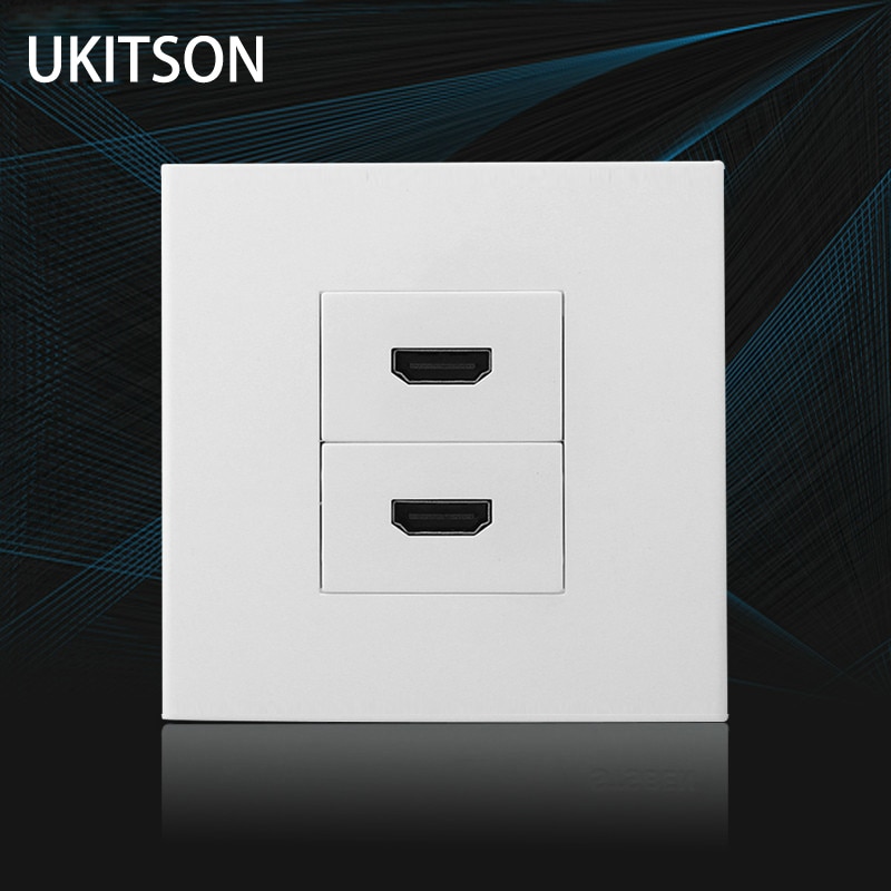 Dual Hdmi Sockets Faceplate Panel L Vorm Elleboog ... – Vicedeal