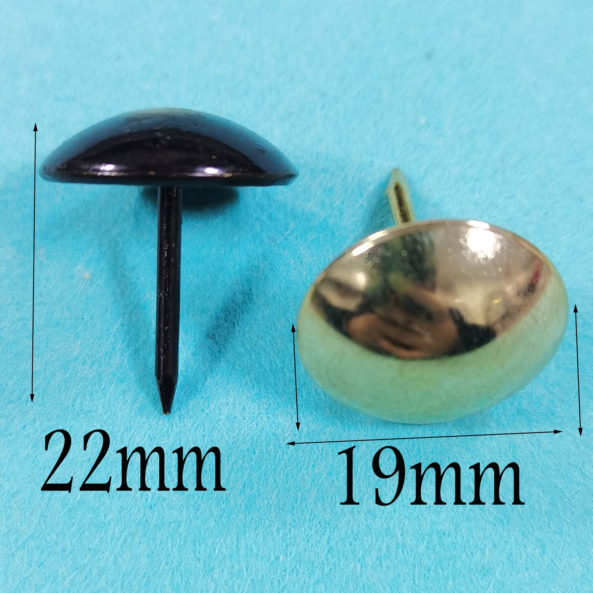 30 Uds clavos de tapicería de tachuelas doradas/ne... – Grandado