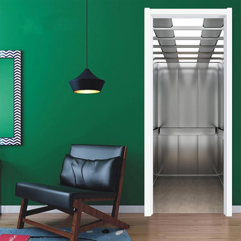 3D mural DIY Elevator door stickers wall stickers ... – Grandado