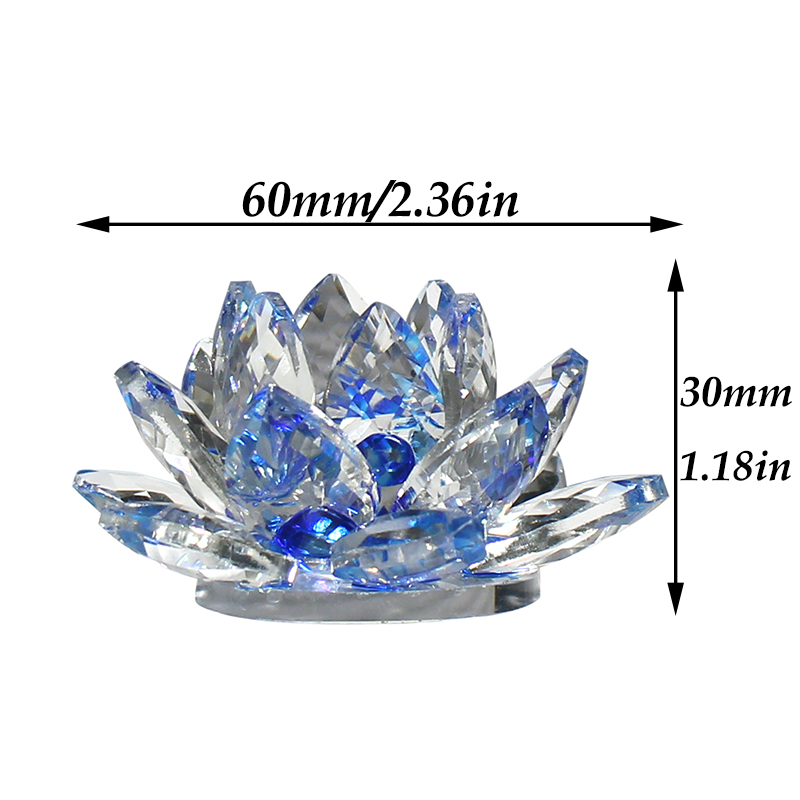 FengShui Quartz Crystal Lotus Flower Crafts 7 Colo... – Vicedeal