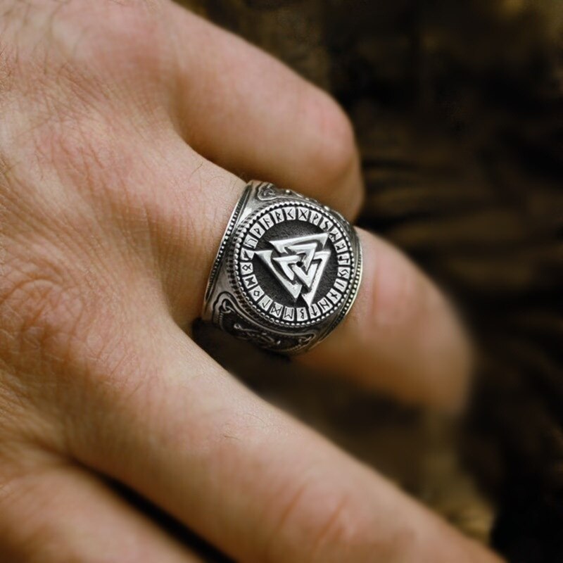 Men's Viking Odin Alloy Ring Magic Ladder Ring Nor... – Grandado
