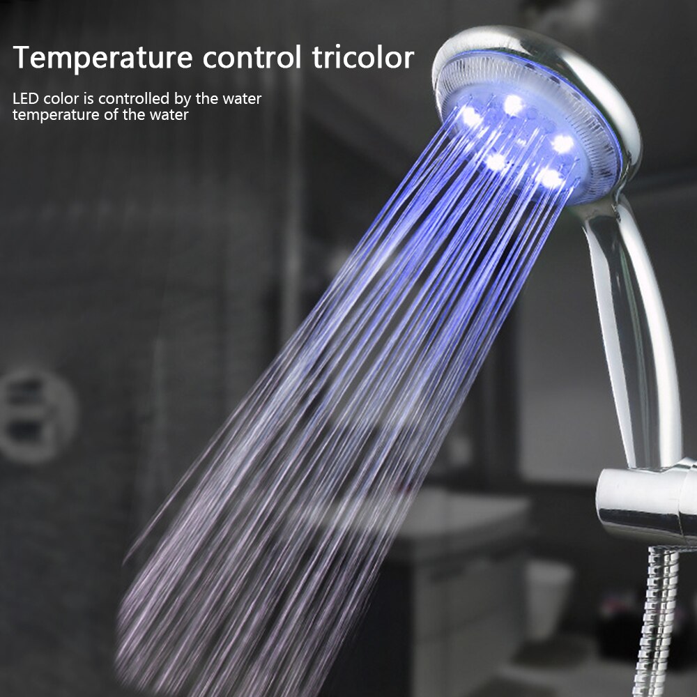 3 Color LED Water Saving Shower Head Automatic Tem... – Vicedeal