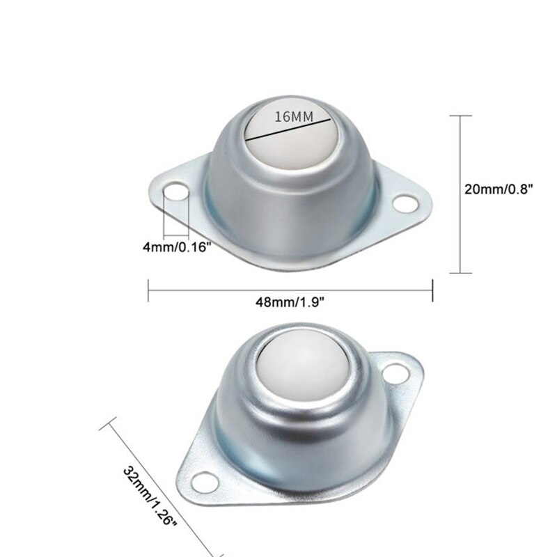 6Pcs 1 Inch Roller Ball Transfer Bearing Caster Du... – Vicedeal