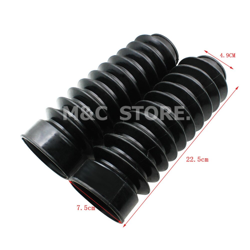 Motorbike Black Long Rubber Front Fork Boots Shock... – Grandado