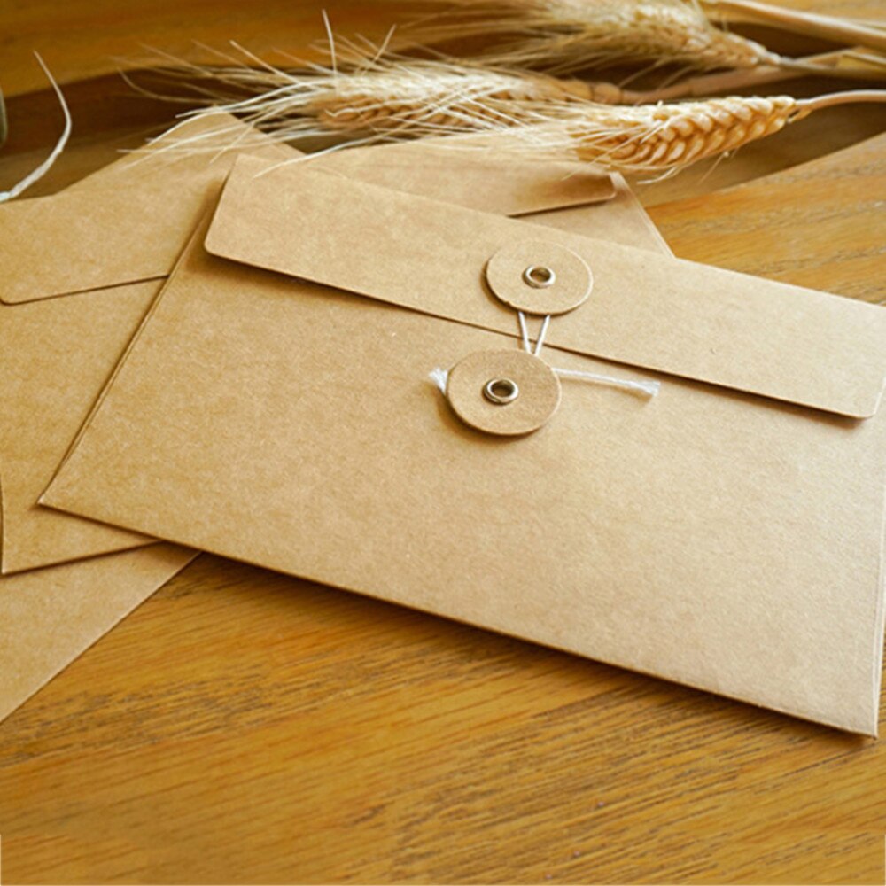5pcs Vintage Kraft Paper Envelopes Documents Wages... – Grandado