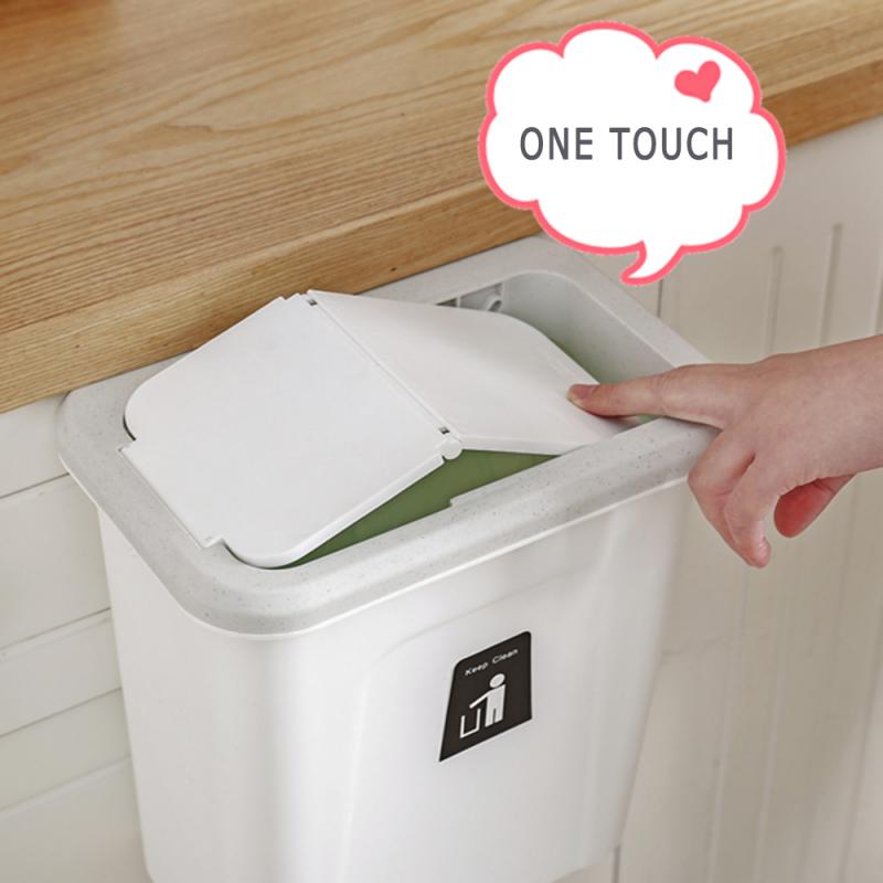 Sliding Lid Trash Can Kitchen Cabinet Door Hanging... – Vicedeal