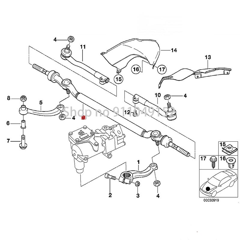 CAR Central steering tie rod E39b mw535I E39 540I ... – Grandado