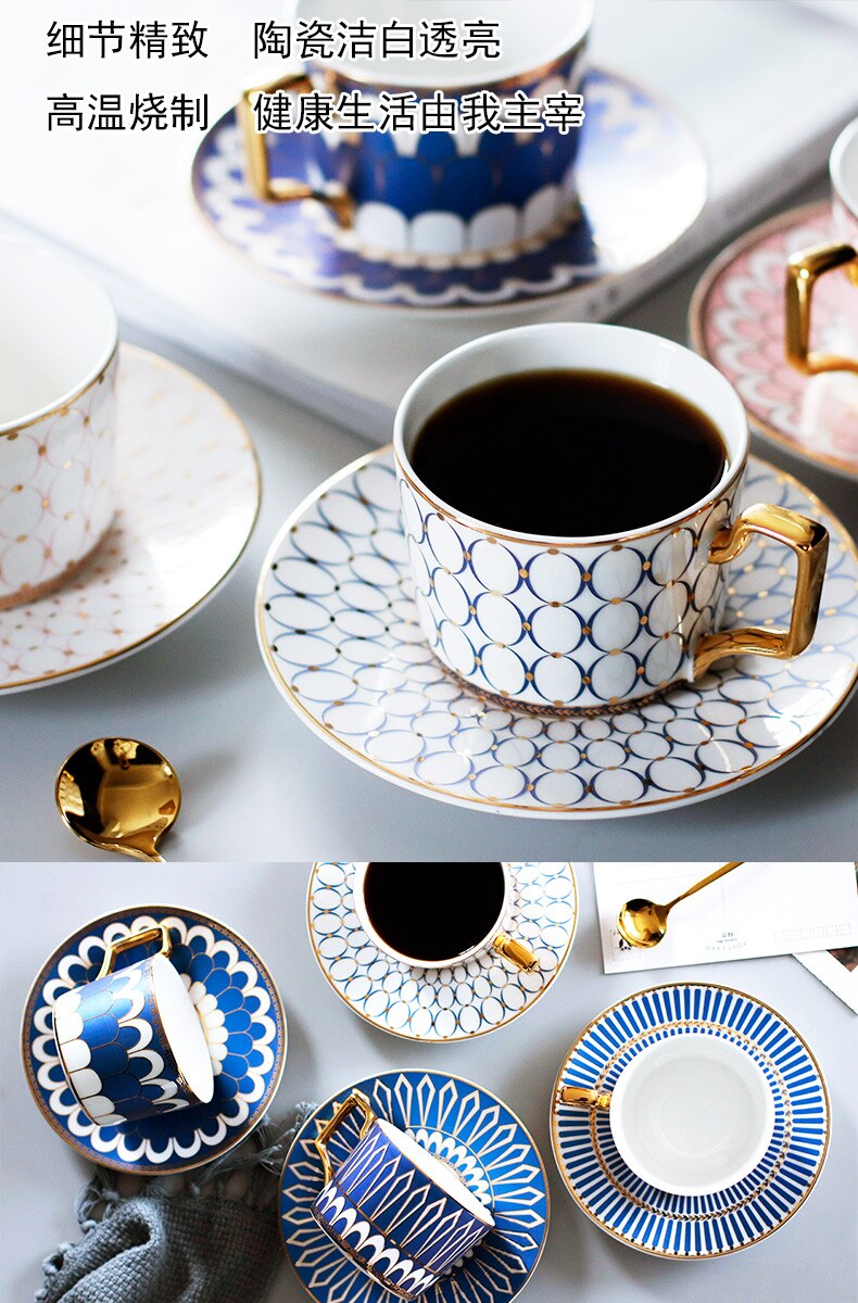 European Style Travel Coffee Cup and Saucer Set Mo... – Vicedeal