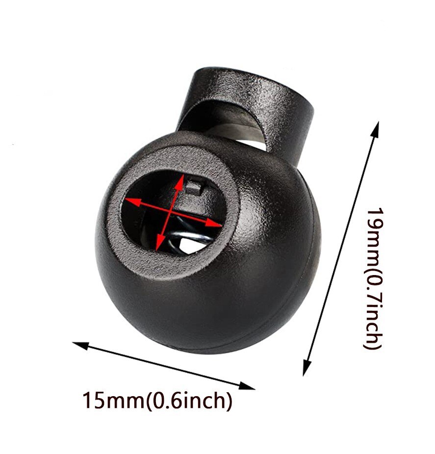 Rope Cord Locks 100/500pcs Clip End Round Ball Sha... – Grandado