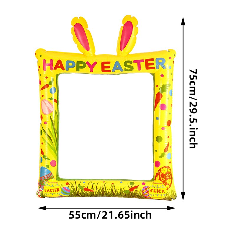 Happy Easter Inflatable Rabbit Frame Easter Photo ... – Grandado