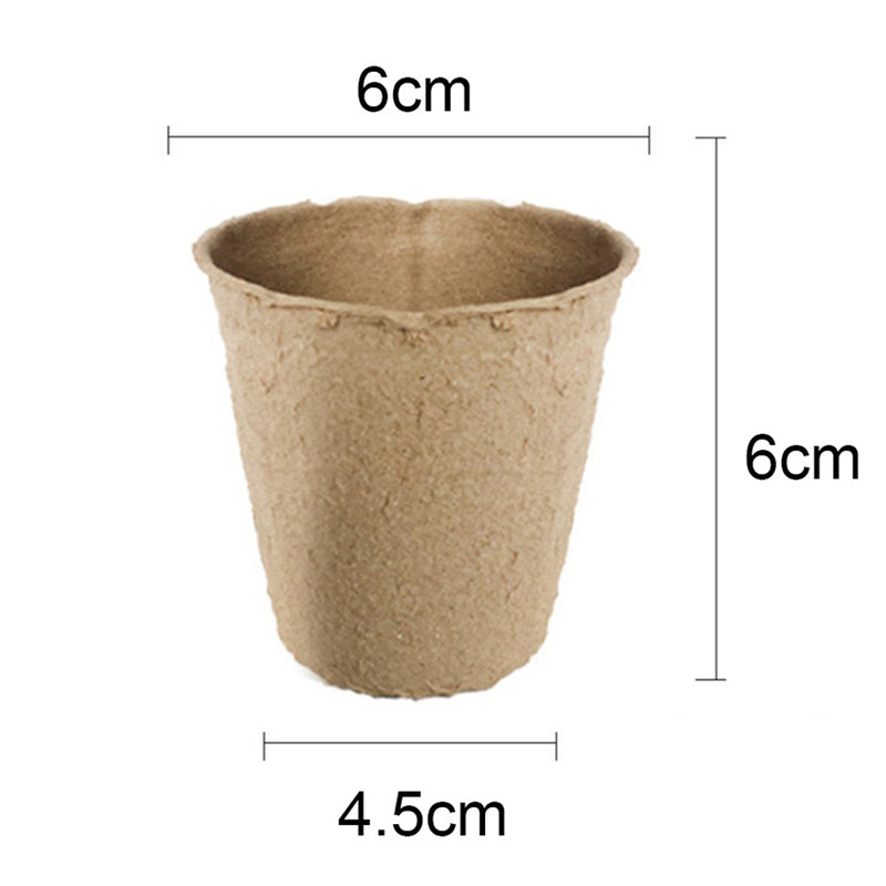 100Pcs 6x6cm Pulp Seedling Cup Biodegradable Pulp ... – Grandado