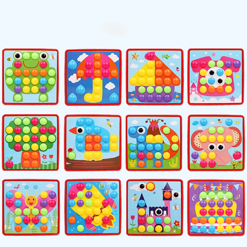 Button Art Toys for Toddlers, Color Matching Mosai... – Vicedeal