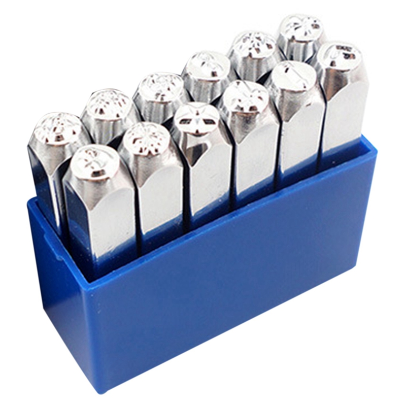 12PCS Metal Stamp Set Embossing Tool Pattern Leath... – Vicedeal