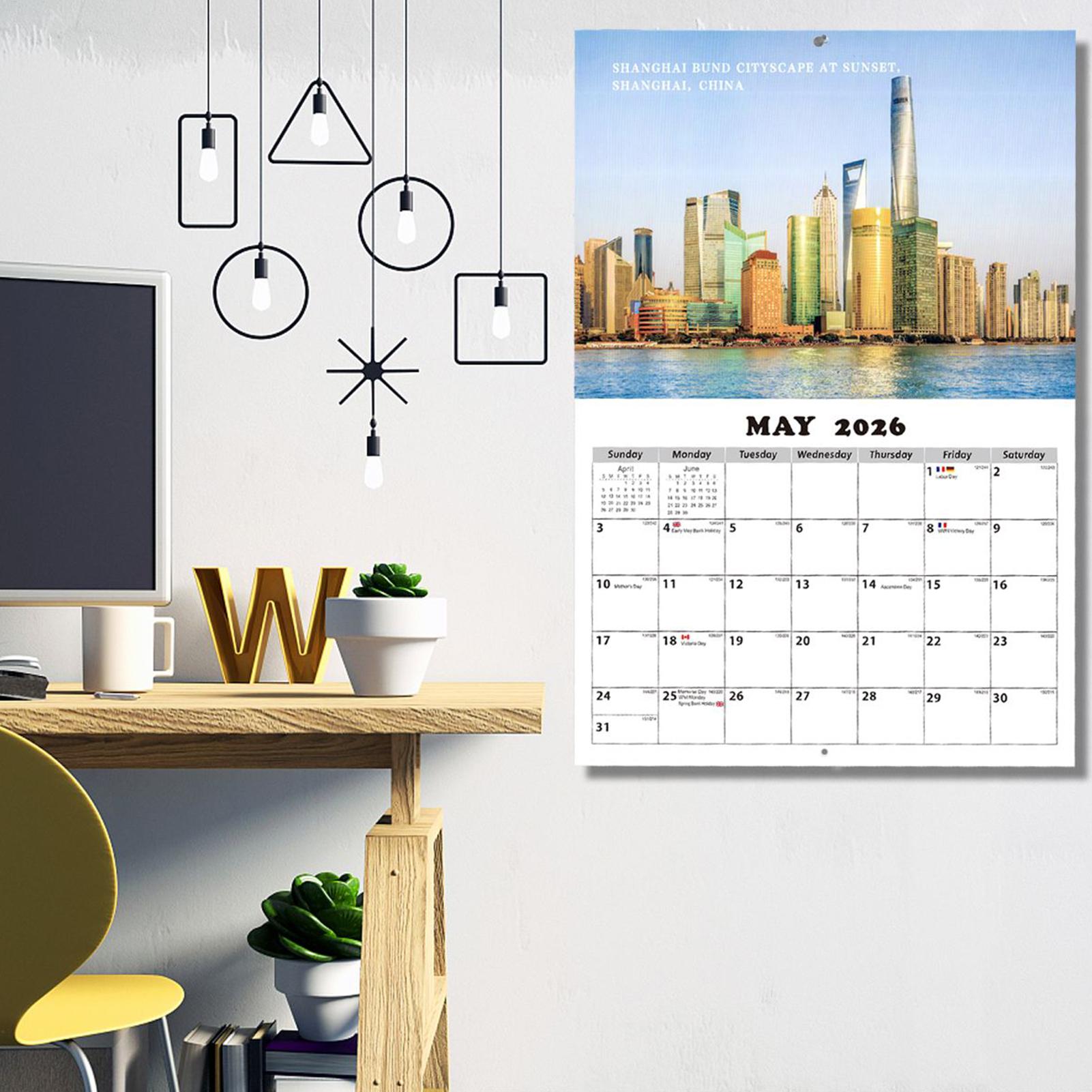 Scenery Calendar Beautiful Landscape Monthly Wall ... – Vicedeal