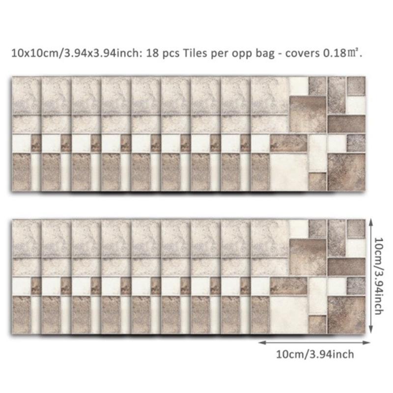 10Pcs Pvc Tegel Muur Sticker Mozaïek Lijm Waterdic... – Grandado