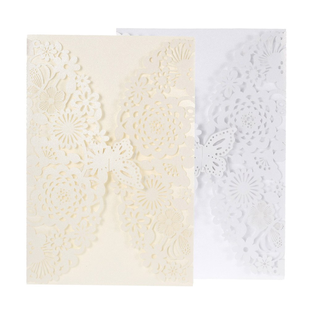 20Pcs Delicate Carved Butterlies Romantic Wedding ... – Grandado