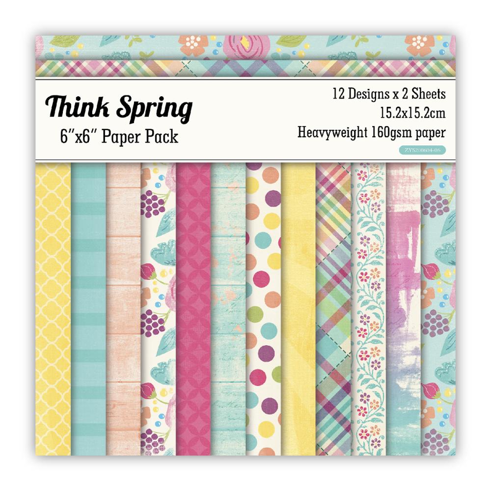 DIY think spring Scrapbooking paper pack of 24shee... – Grandado