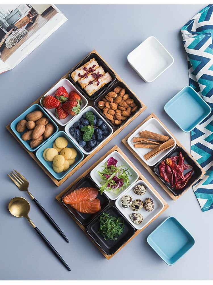 Plateau de collation en céramique de Style europée... – Grandado